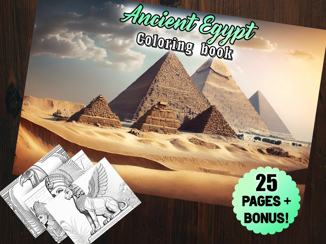 25 Ancient Egypt Travel Exploration Coloring Book for Adults - Etsy