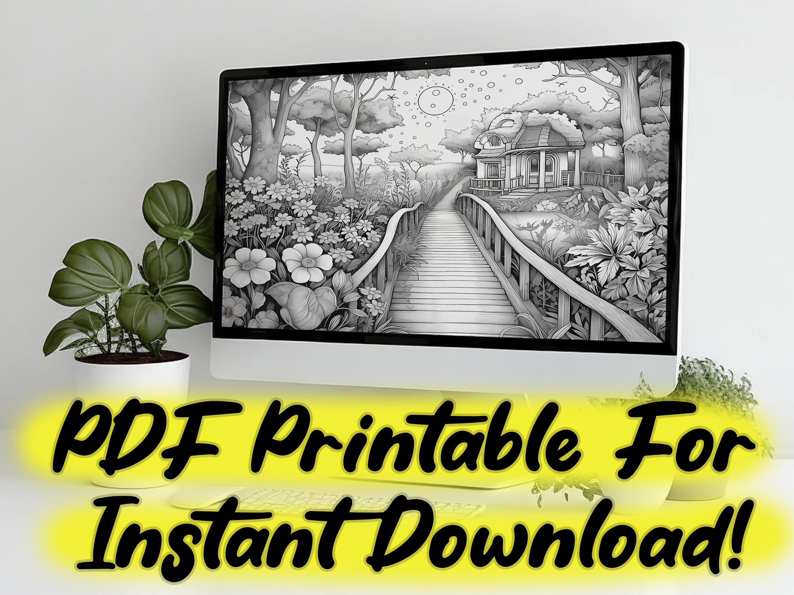 25 Magical Path Adventure Exploration Coloring Page Kids Adults ...