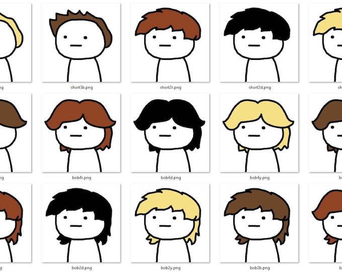 Customizable Cartoon Person Pngtuber Model Twitch Youtube Vtuber - Etsy