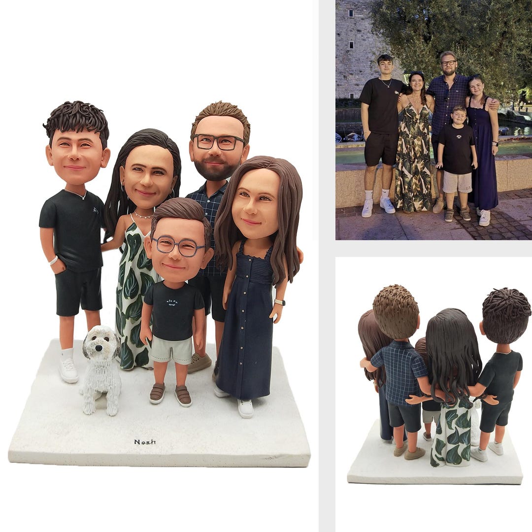 Custom Family Bobbleheads, Personalized Happy Family Bobbleheads ...