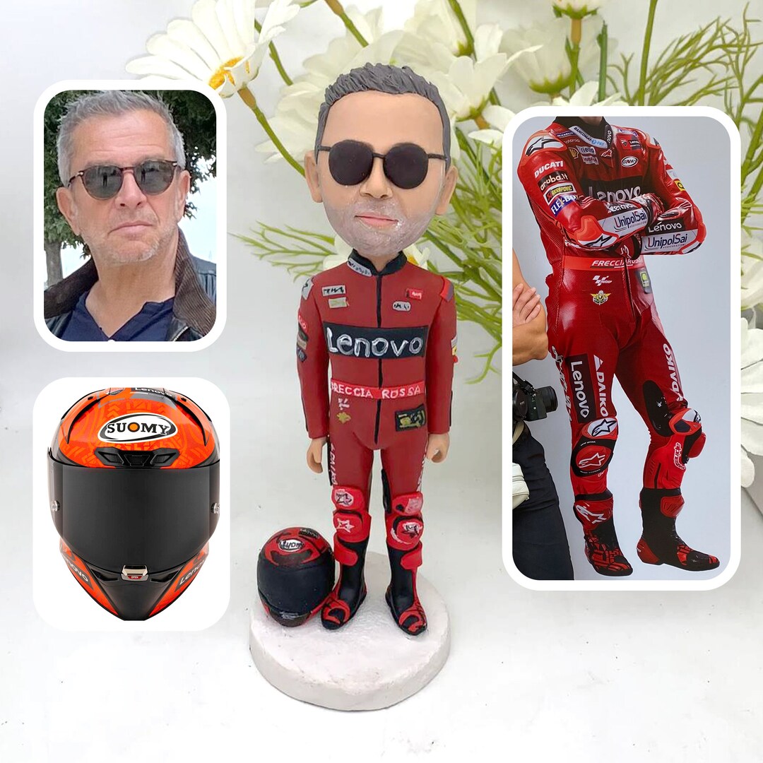 Customized Bobbleheads,custom Racer Bobble Head With Motorbike ...
