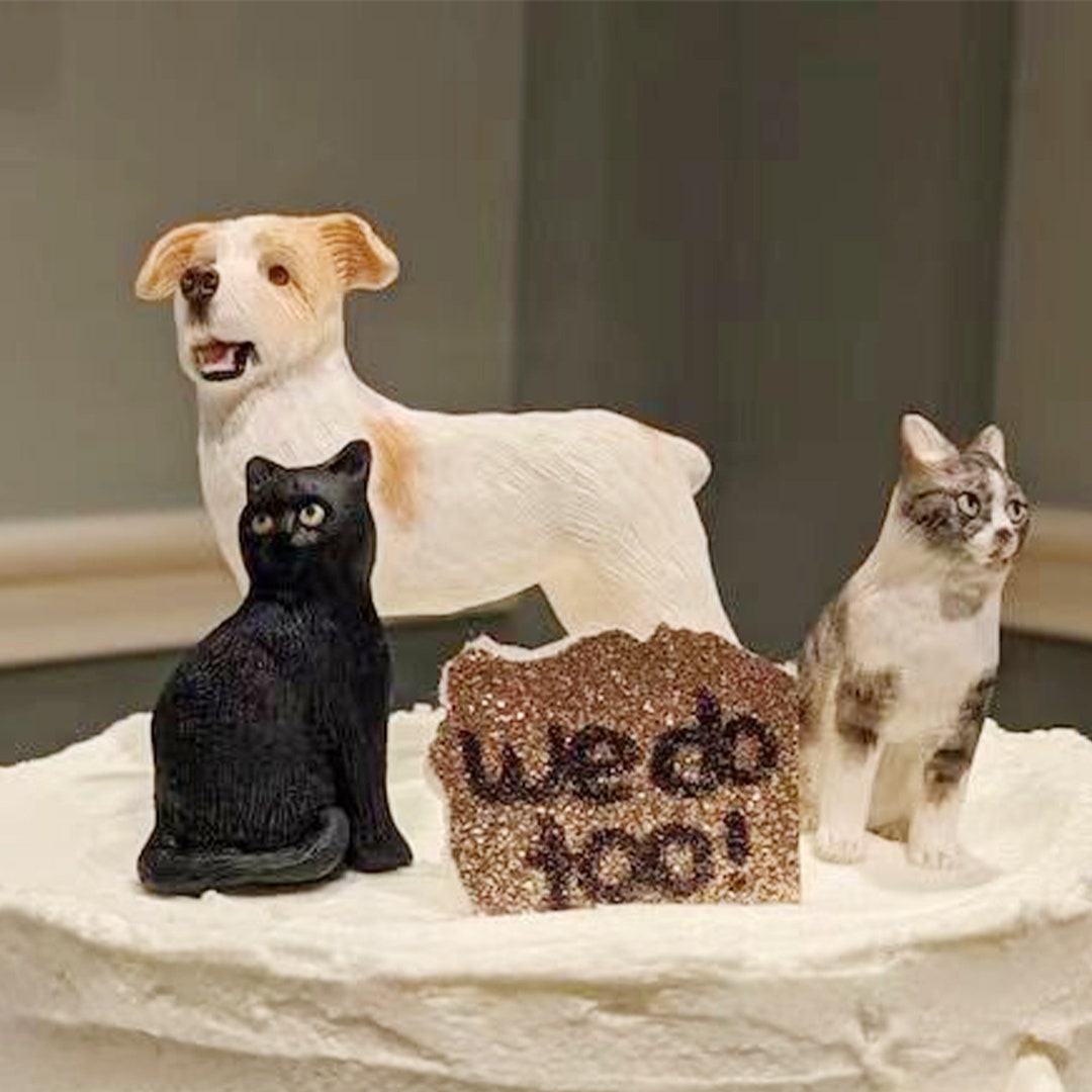 Personalized Custom Cat Wedding Cake Topper ,cat Figurinescats ...