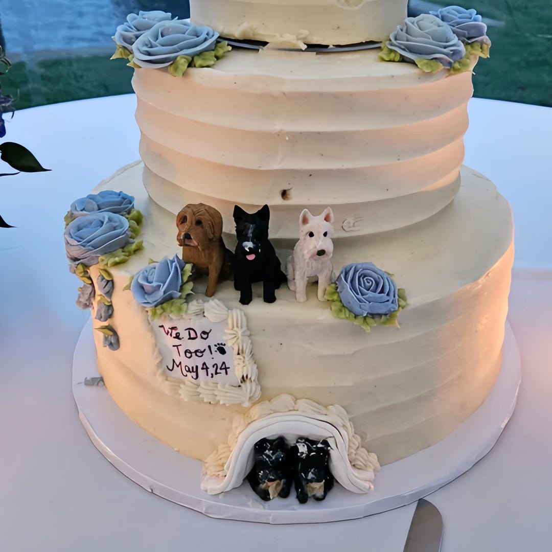 Personalized Pet Dog Statue, Pet Cake Topper, Pet Birthday, Cat Cake ...