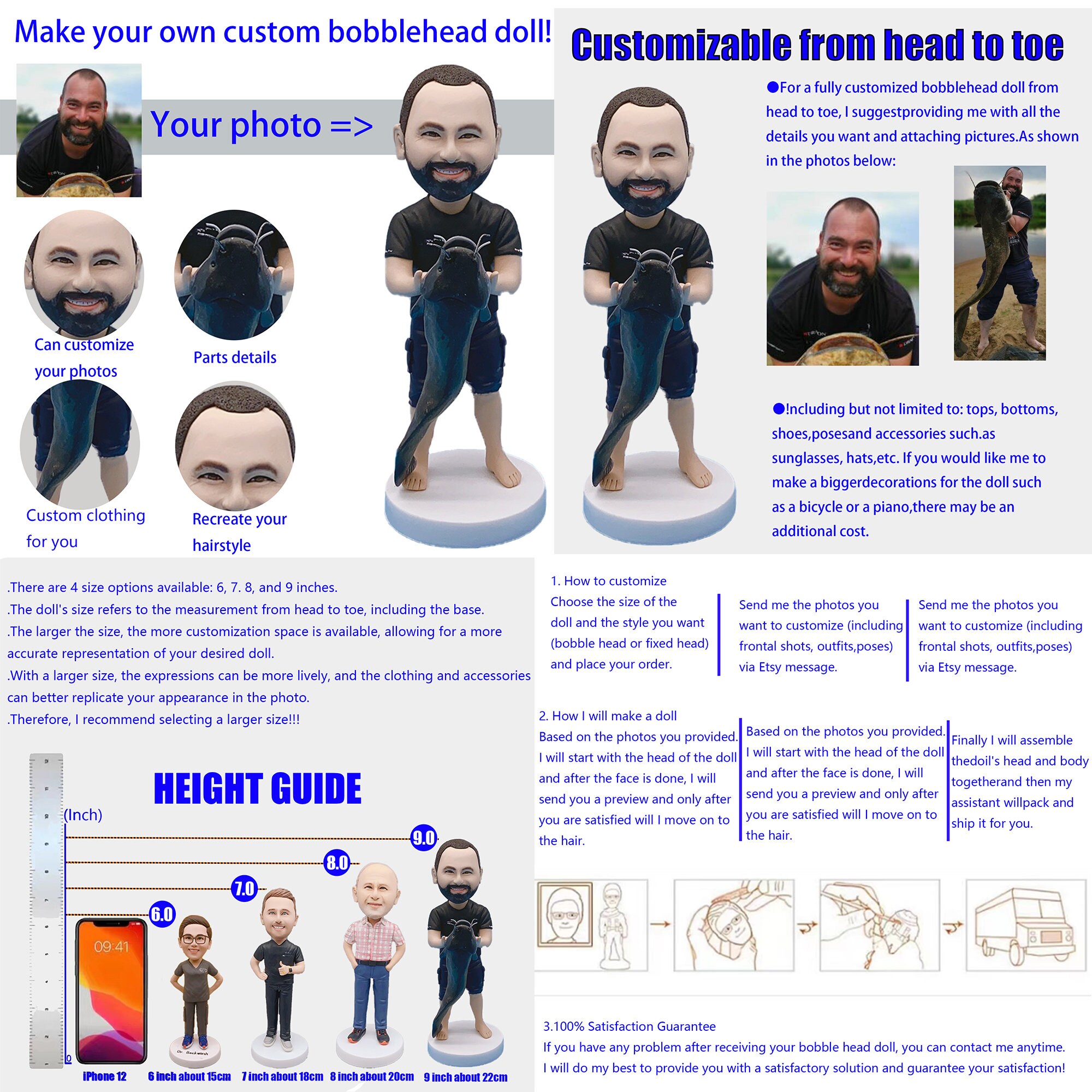 Personalized Bobbleheads, Personalized Birthday Bobbleheads for Him ...