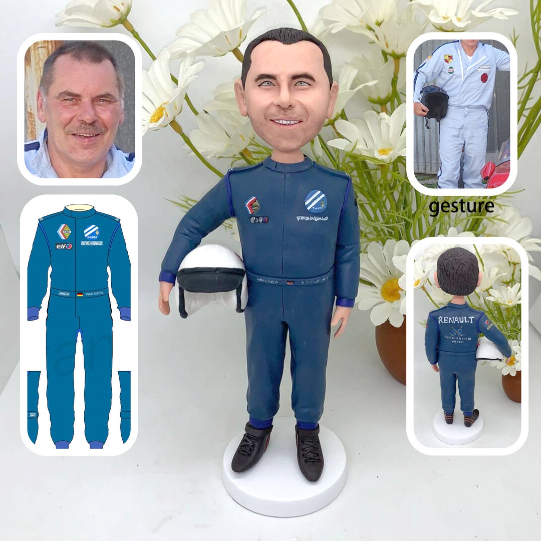 Custom Bobbleheads Racer, Personalized Gifts for Race Car Driver, Gifts ...