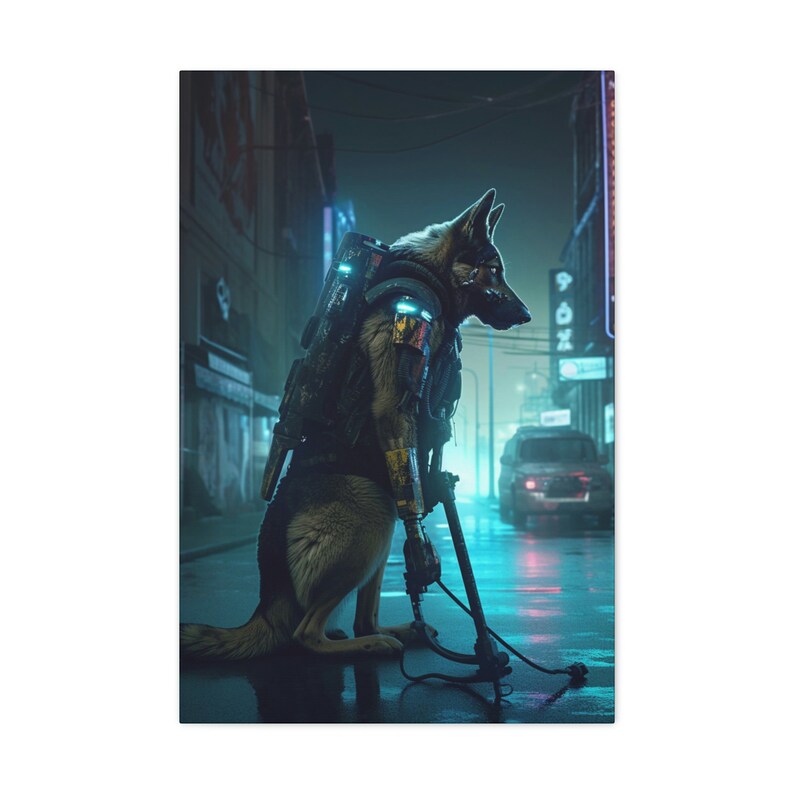 Cyberpunk German Shepherd-edition 1 - Etsy