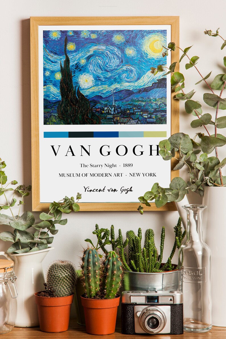 Van Gogh the Starry Night Digital Art Printvincent Van Gogh - Etsy