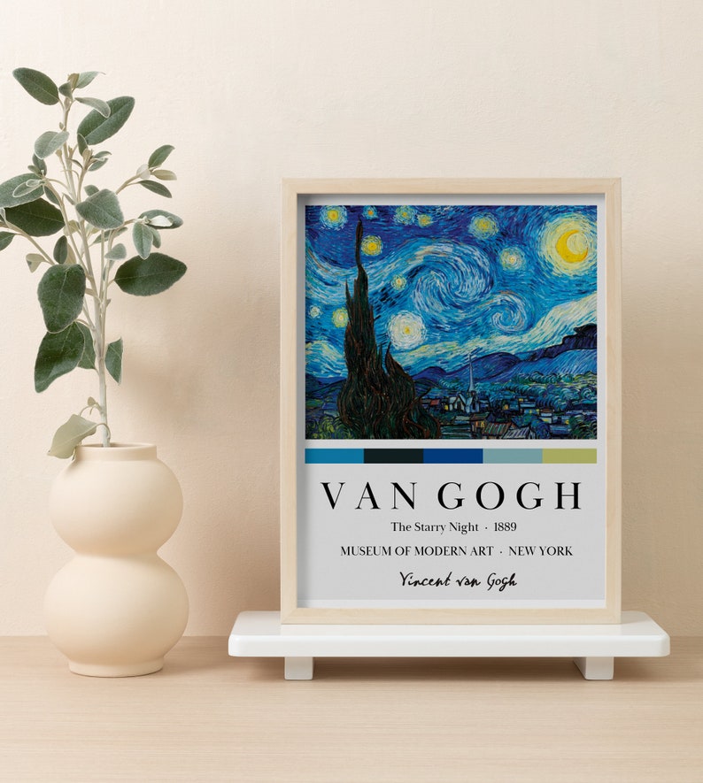 Van Gogh the Starry Night Digital Art Printvincent Van Gogh - Etsy
