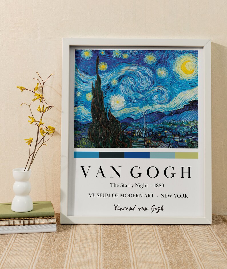 Van Gogh the Starry Night Digital Art Printvincent Van Gogh - Etsy