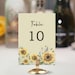 Sunflower Wedding Table Numbers | Wedding Table Numbers Printable ...