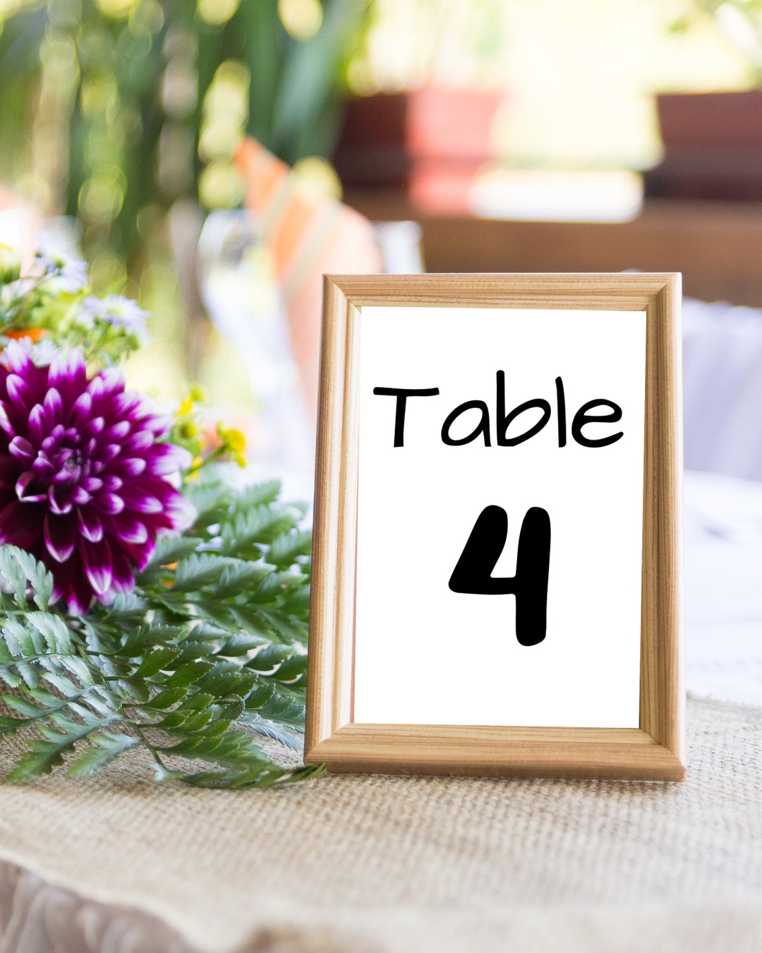 Minimalist Table Numbers Digital Template | Editable Template ...
