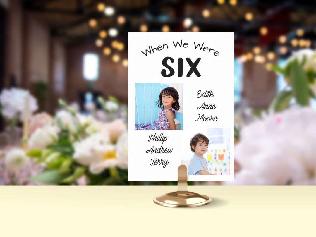When We Were Age Table Numbers | Photo Table Numbers | When We Were ...