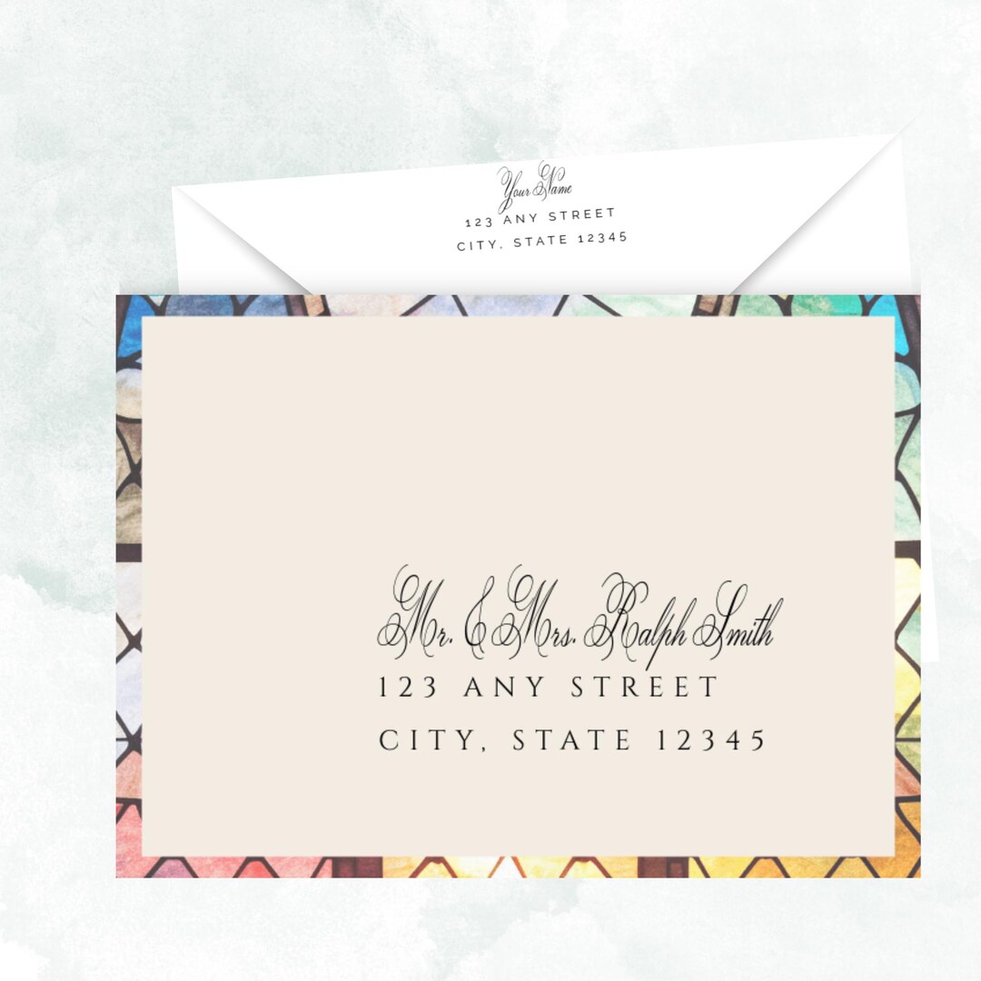 Stained Glass Envelope Template | Printable Envelope Template ...