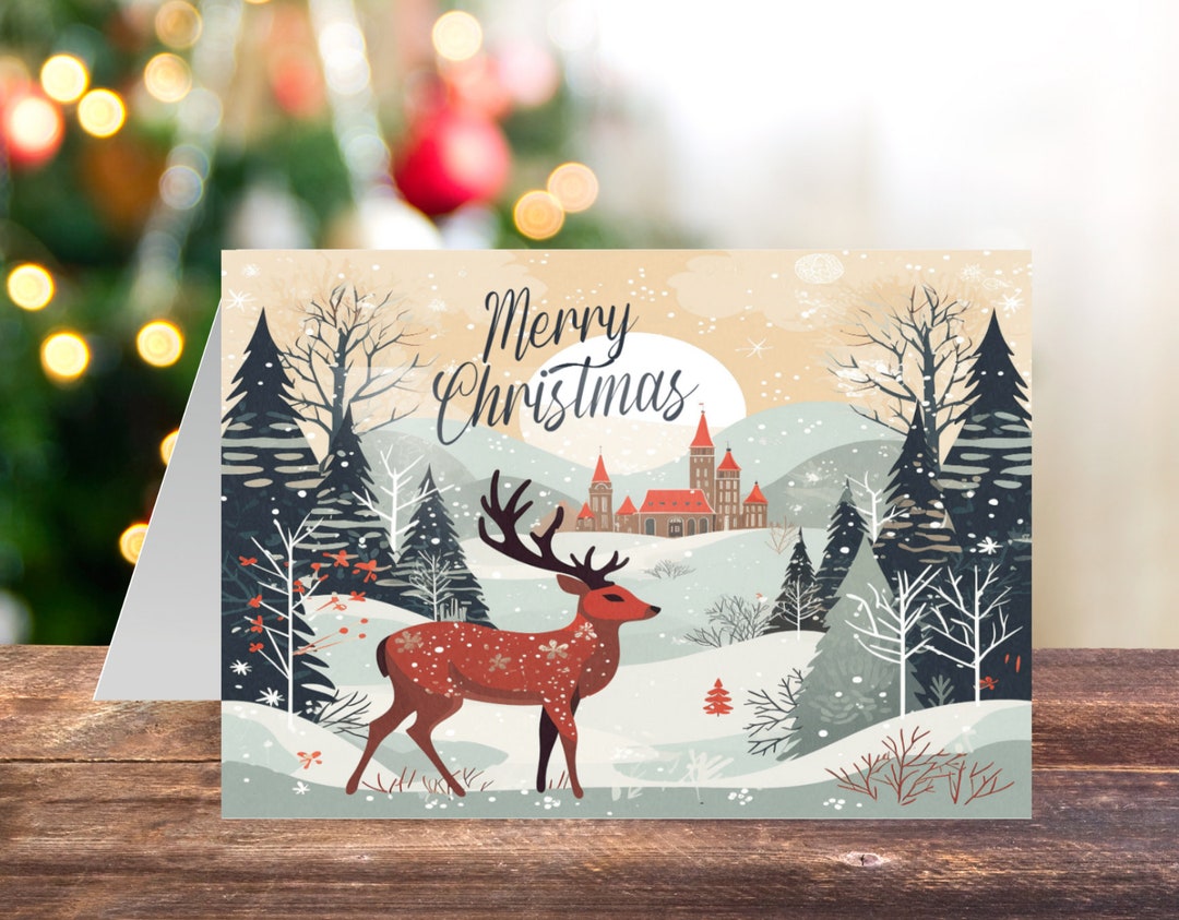 Merry Christmas Card | Holiday Printable | Christmas Download | Print 8 ...