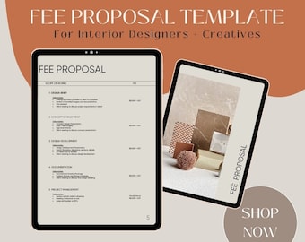 Portfolio and Fee Proposal Template for Interior Designers Project ...