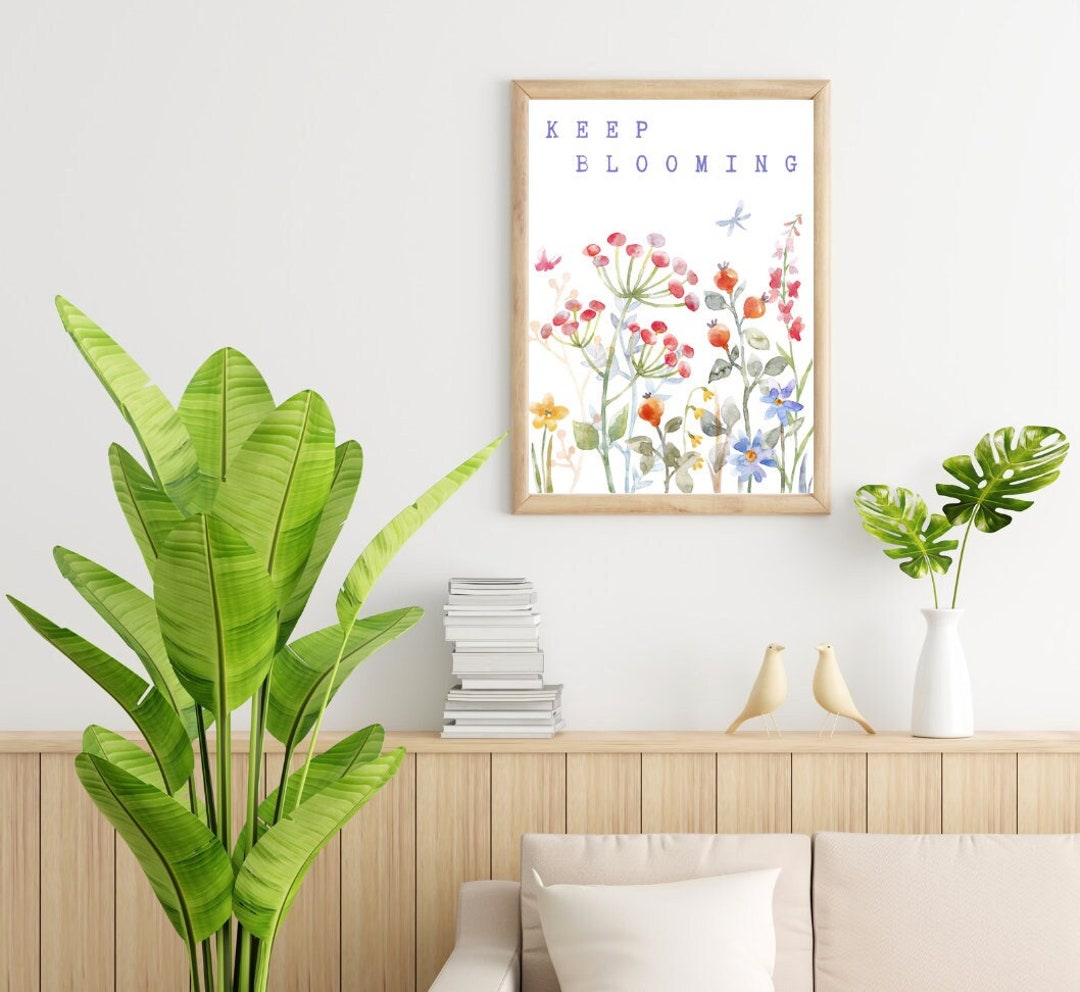 Floral Wall Art | Quote Wall Art | Art Print | Quote Prints ...