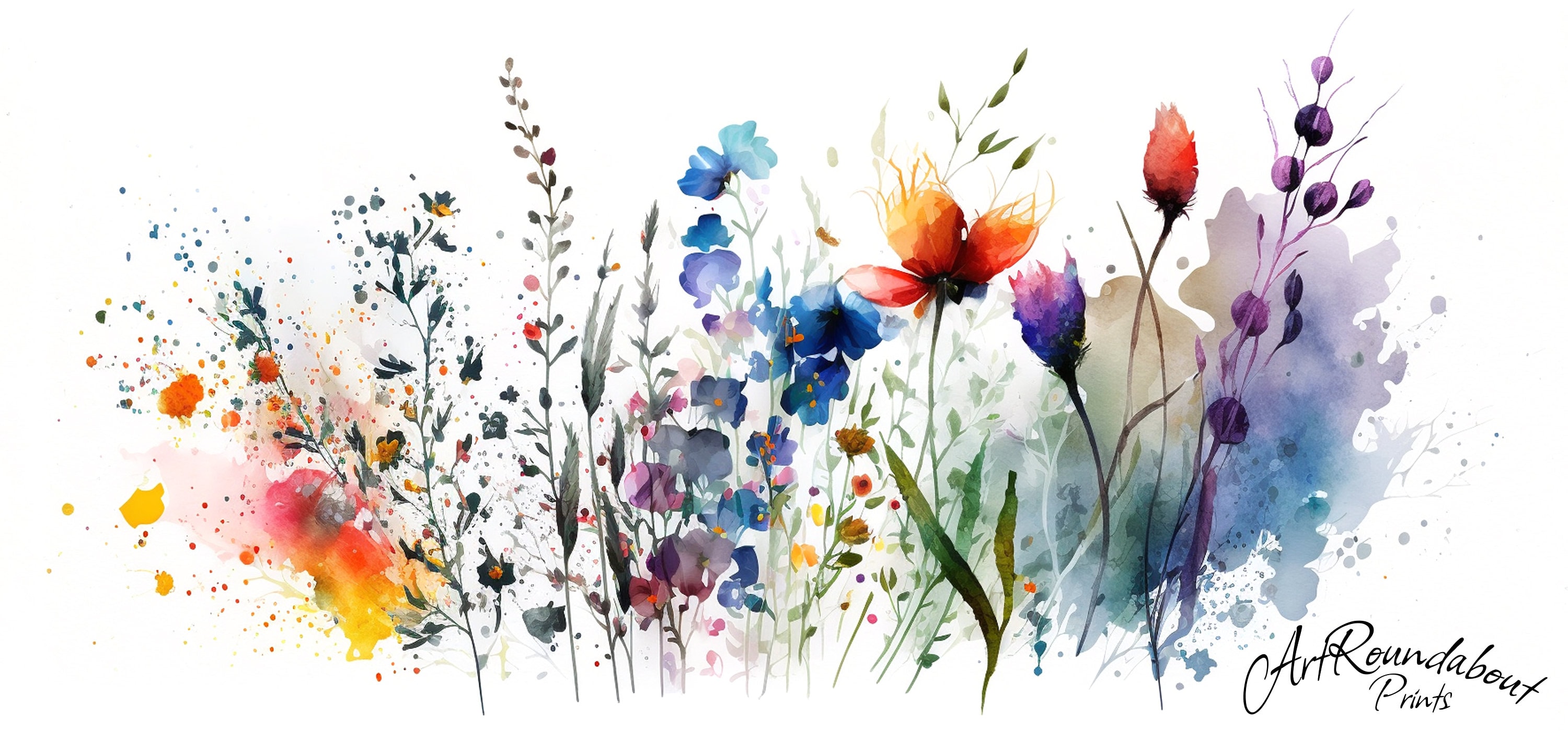 Set of 3 Colorful Wildflower Posters Floral Print Wall Art - Etsy