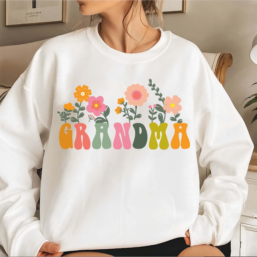 Retro Grandma Flower Png Design Grandma Trendy Sublimation - Etsy