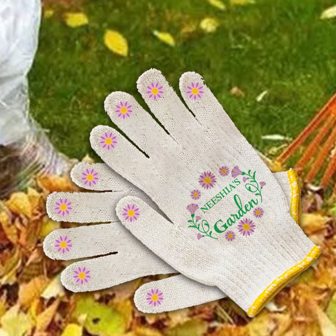 Women Custom Name Gardening Gloves Personalized Flower Gloves - Etsy
