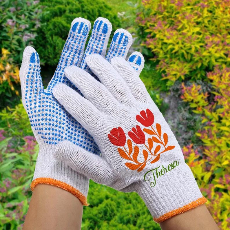Customized Gloves, Flower Work Gloves, Garden Gloves for Women ...