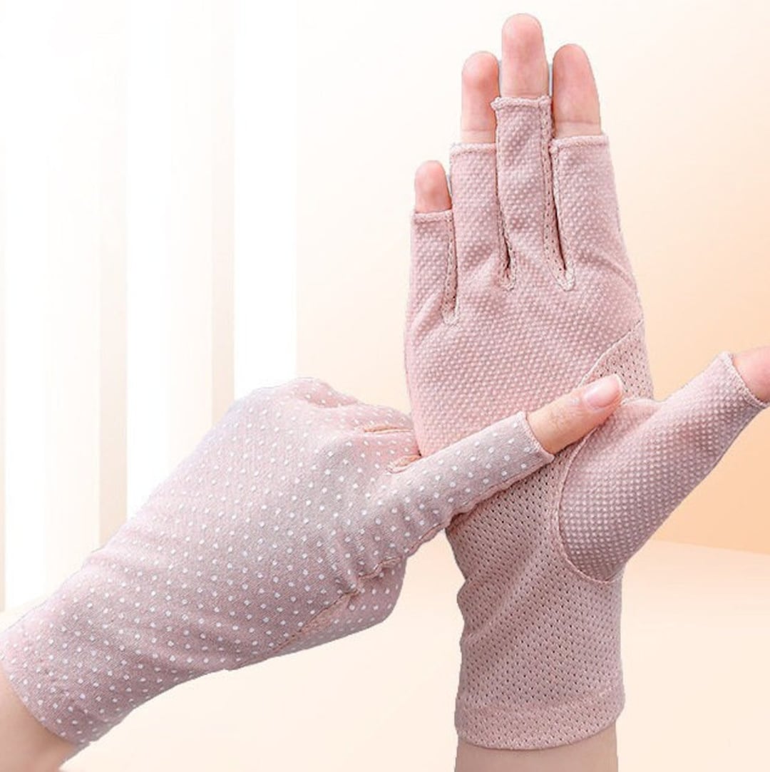UV Protection Fingerless Gloves: Sunscreen Driving Gloves - Etsy