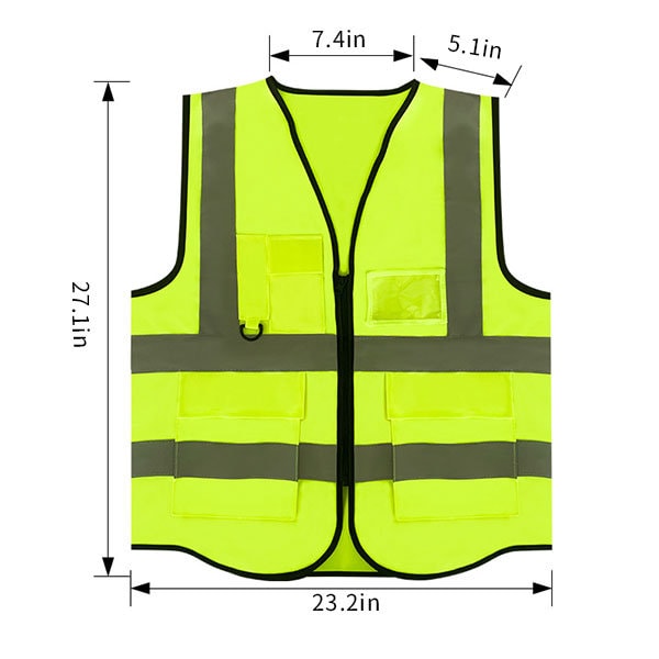 High Visibility Reflective Safety Vest: Construction Workwear With ...