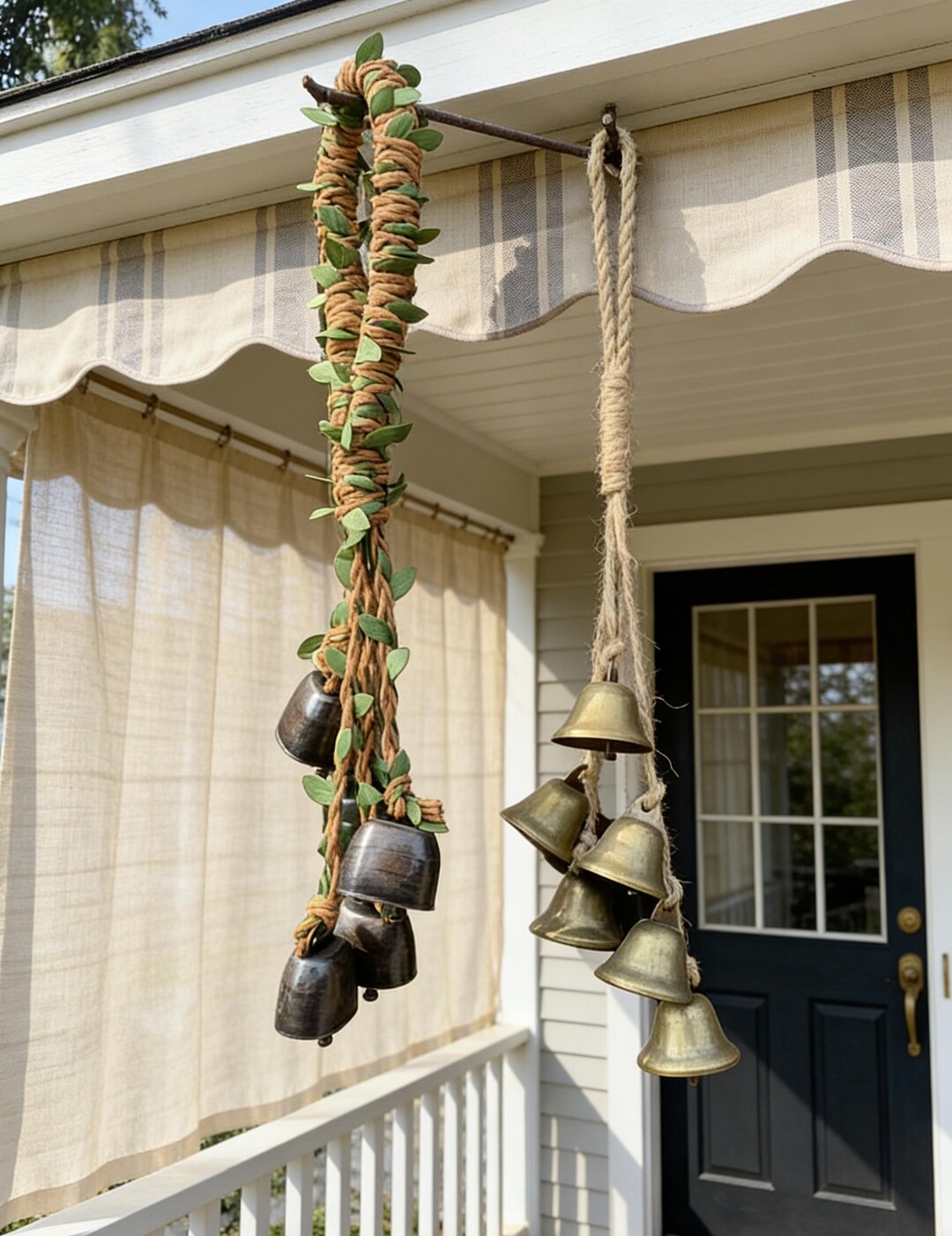 Unique Cowbell, Green Energy, Natural Vines, Witch Bell Door Hanging ...