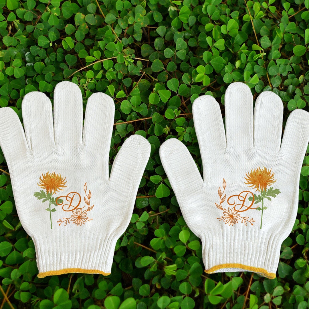 NEW Birth Flower Gloves, Personalized Name Garden Gloves, Original ...