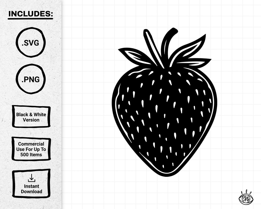 Fresa SVG / Fresa PNG / Fruta SVG - Etsy México