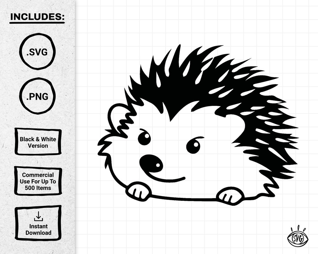 Egel SVG Egel PNG Leuke egel SVG Egel Clipart - Etsy België