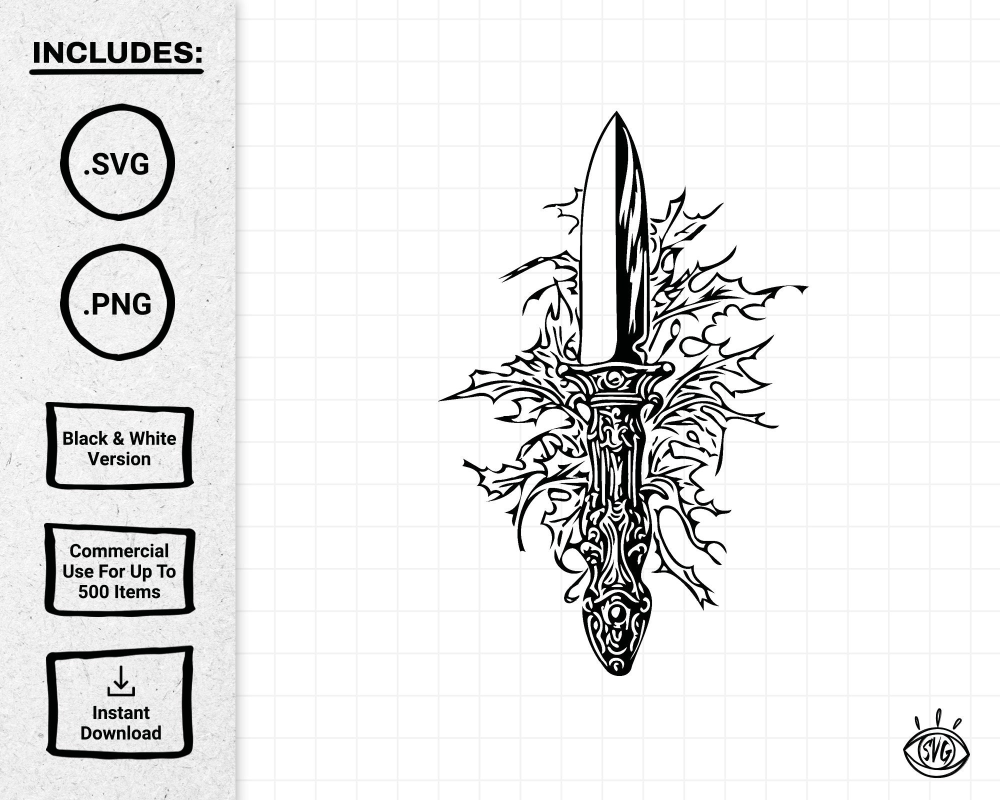 Knife SVG Knife PNG Knives SVG Knife Clipart Dagger - Etsy