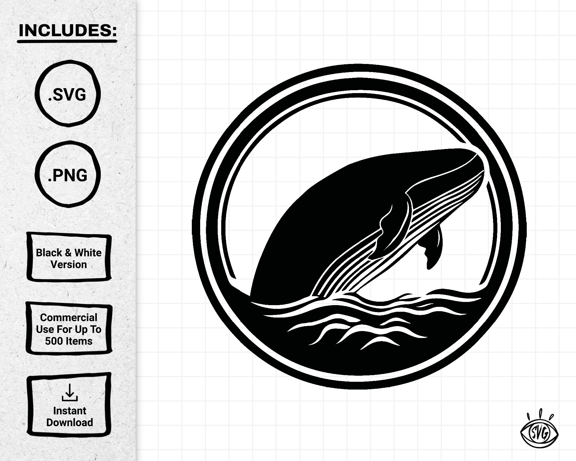 Whale SVG Whale PNG Ocean SVG Whale Clipart - Etsy Canada