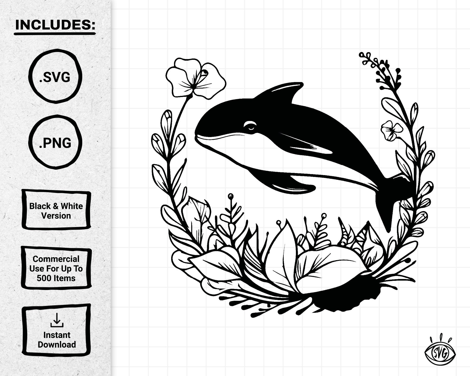 Ballena SVG / Ballena PNG / Océano SVG / Ballena Clipart - Etsy México