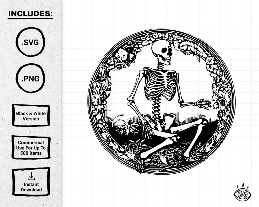 Skeleton Svg Skeleton Png Halloween Skeleton Svg Etsy