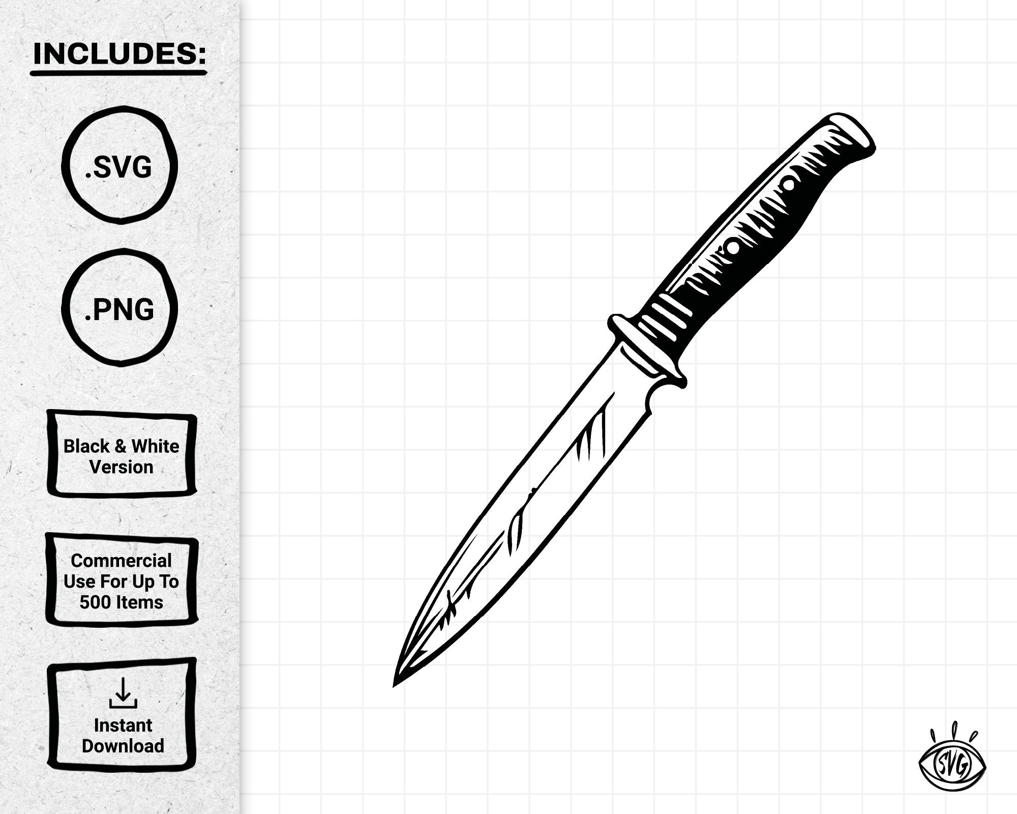 Knife SVG Knife PNG Knives SVG Knife Clipart Dagger - Etsy
