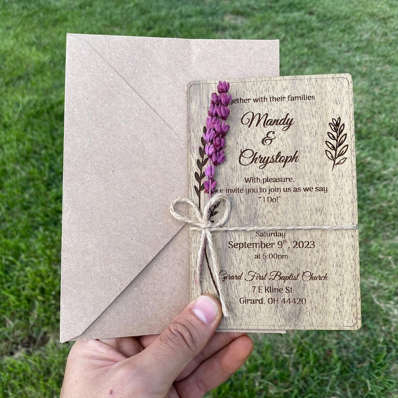 Twine Wedding Invitations - Etsy