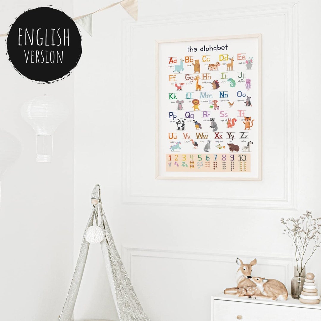 Mybaby123® A2 Alphabet Poster Letters Learning Poster ABC Primary ...