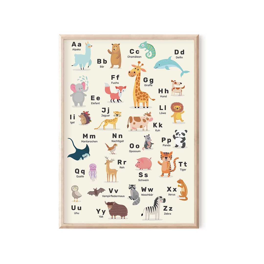 Mybaby123® A2 Alphabet Poster Learn Letters Learning Poster ABC ...