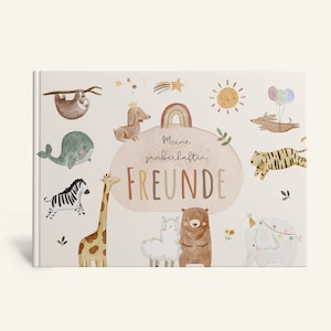 Friendship Book Boho Animals for Children | Friendship Album Boho ...