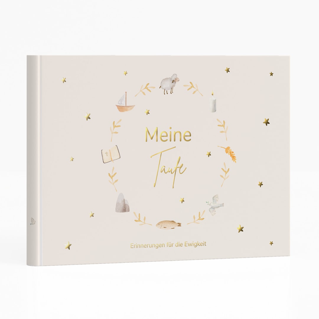 Gold-plated Baptism Book | My Baptism | Baptism Album | Baptism Memory ...