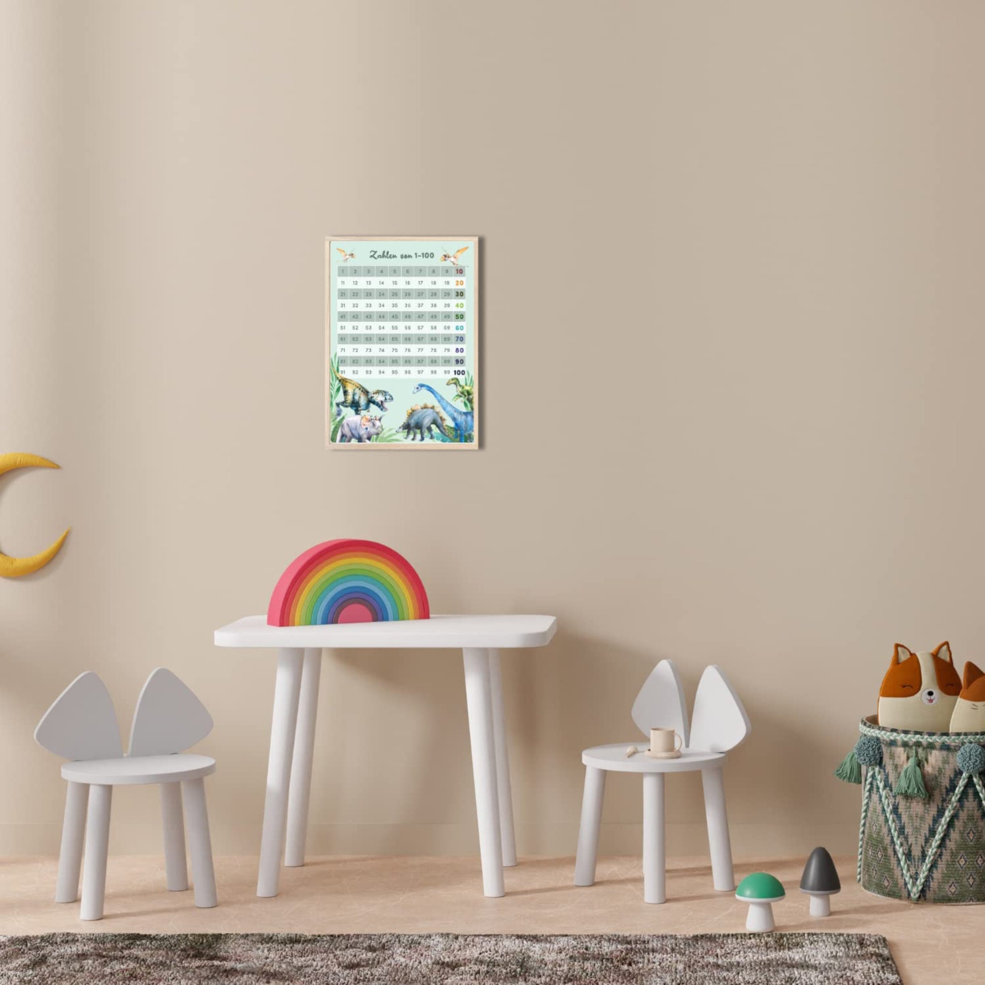 Meinbaby123® A4 Numbers 1-100 Poster Numbers Coaches - Etsy