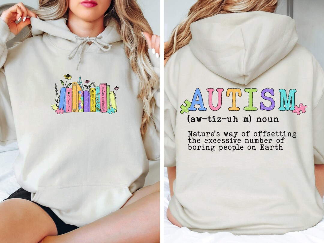 Autism Awareness Hoodie, Autism Awareness Back Printed Hoodie, Autism ...