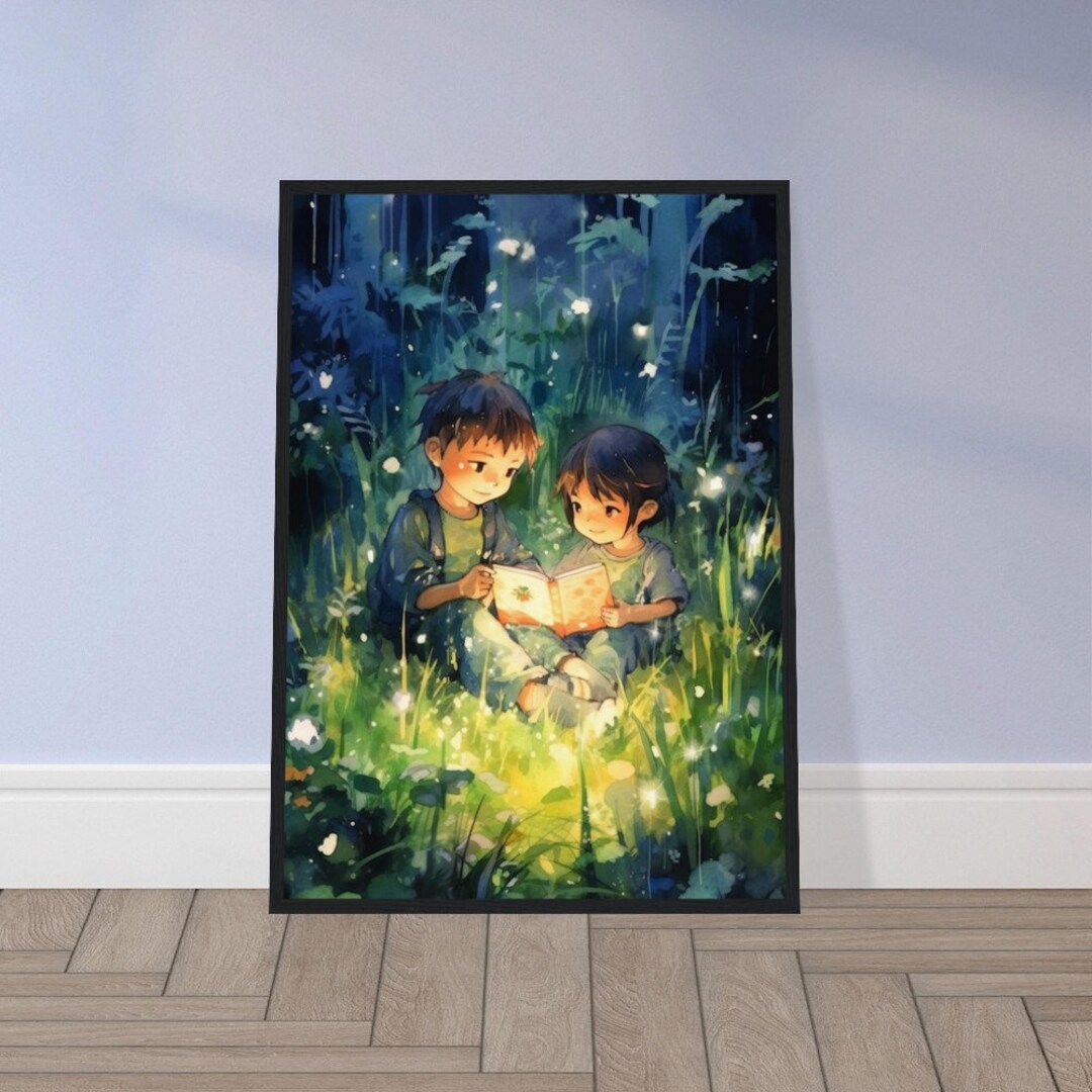 Luca and Lina in the Firefly Garden Premium Children's - Etsy