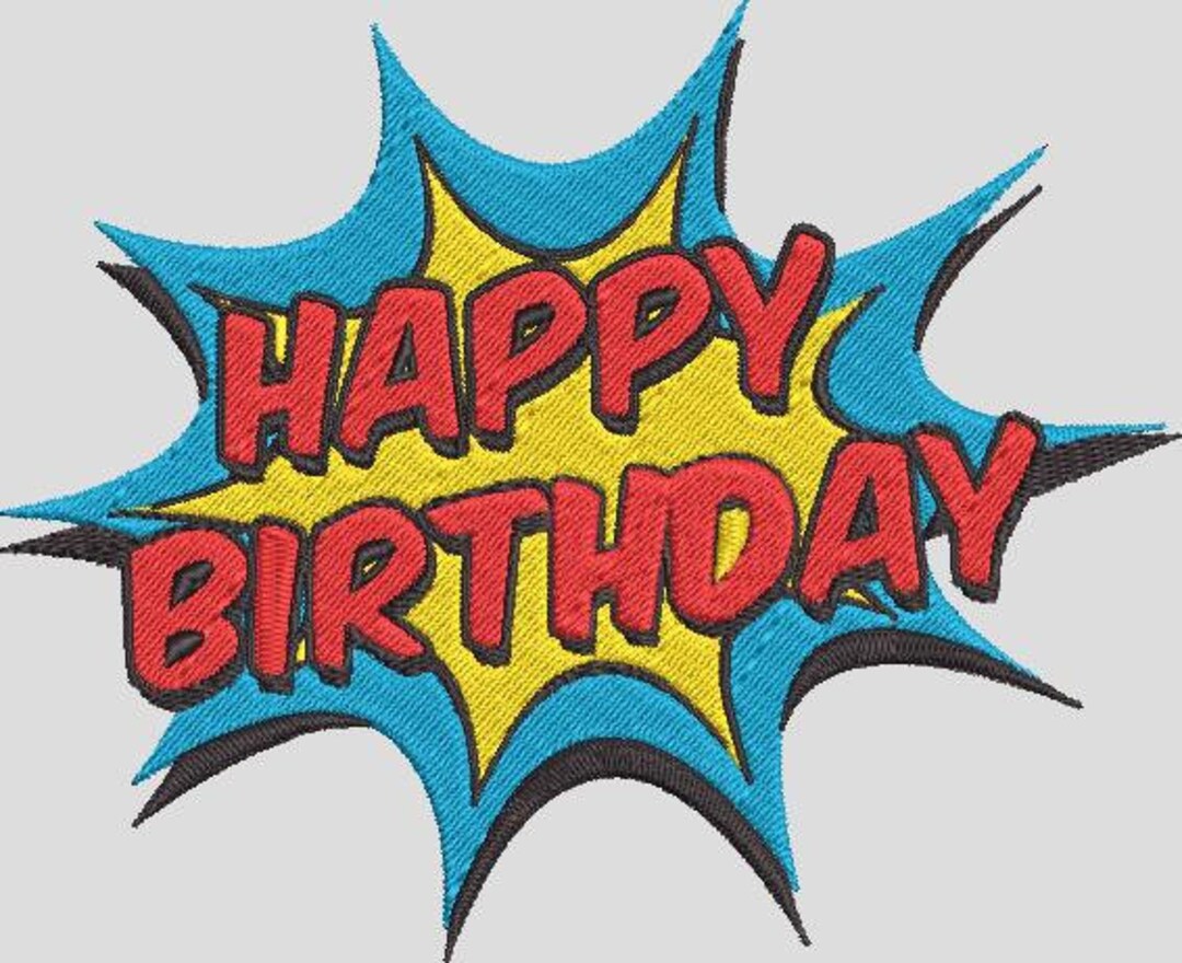 Happy Birthday Embroidery Design. Machine Embroidery Design. Embroidery ...