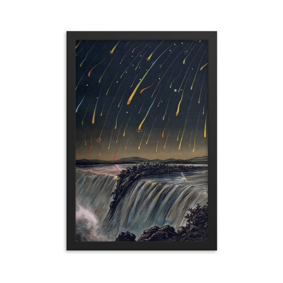 Leonid Meteor Storm 1833 Framed Print - Etsy
