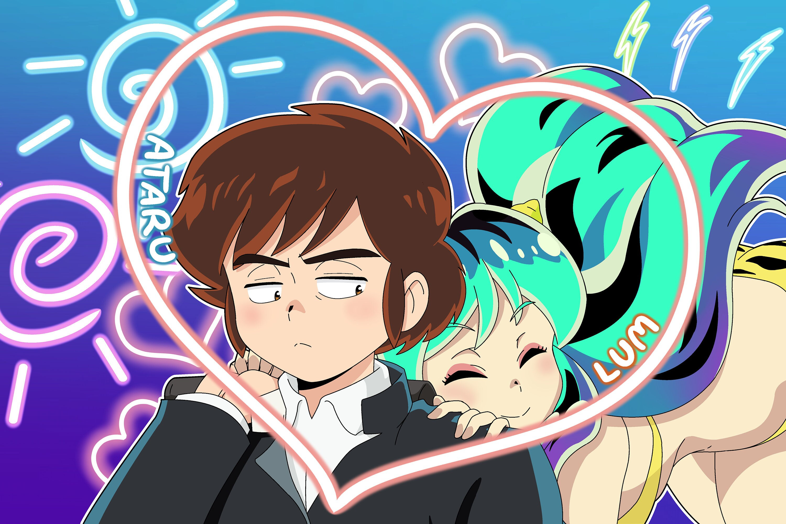 Ataru + Lum [urusei Yatsura] - Etsy