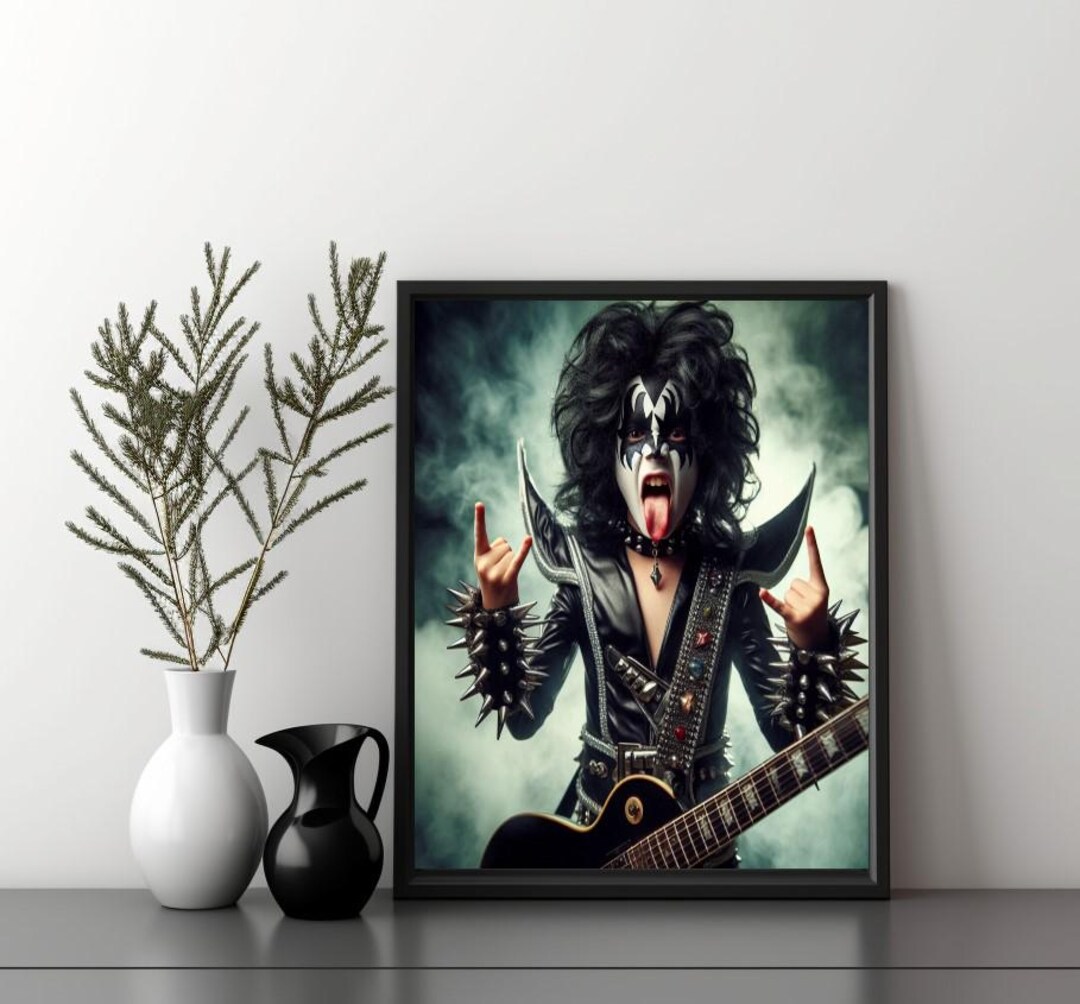 Kiss, Gene Simmons, Cute Kids, Vintage Wall Art, Photography Print ...
