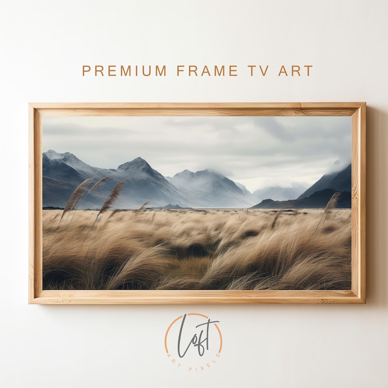 Samsung Frame TV Art File | "muted Mountain Landscape" | Modern ...