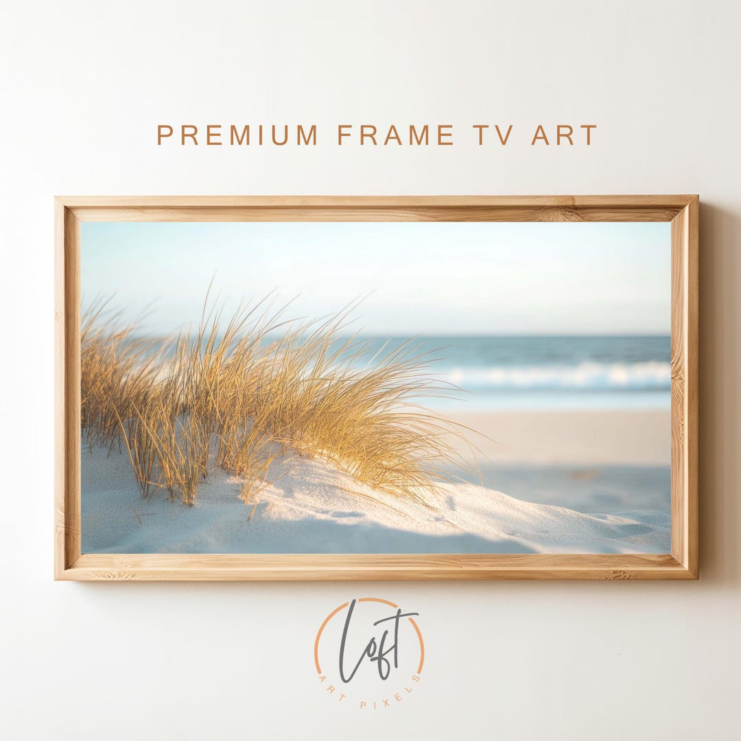 Coastal Beach Grass Art | Samsung Frame TV (digital Download) - Etsy