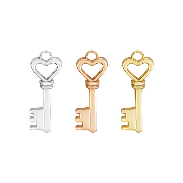 Heart Key Pendant - Etsy